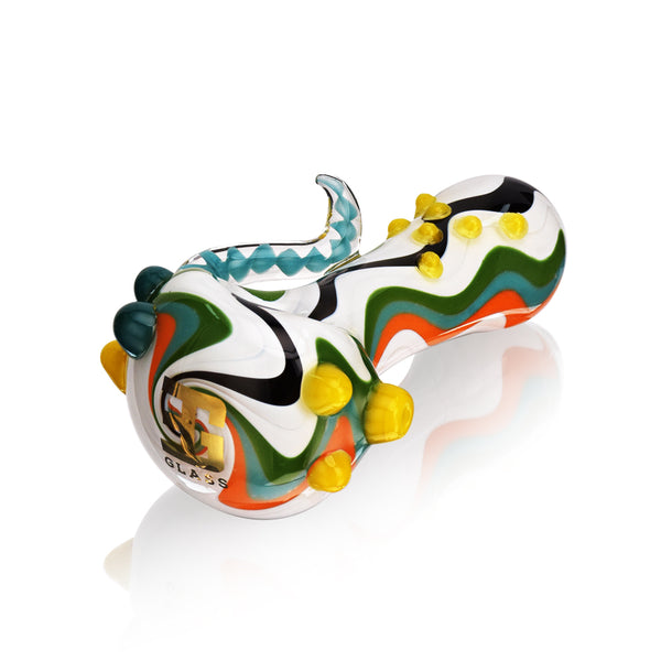 Twisted Horn Wig Wag Hand Pipe - EGglass